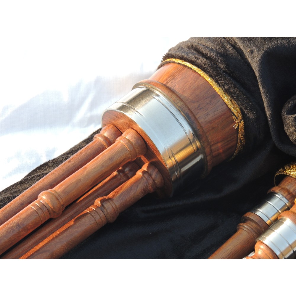 Northumbrian Small Pipe Set - G (F) - Cocobolo wood - For Sale